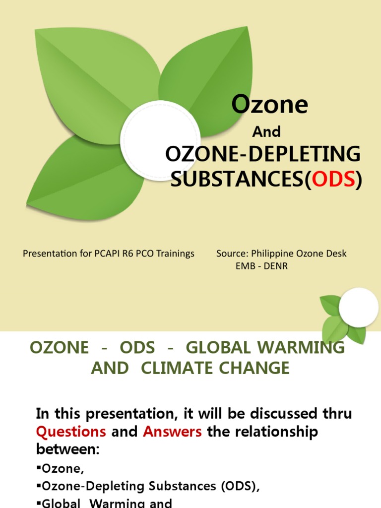 Ozone Layer and Ods | Download Free PDF | Chlorofluorocarbon | Ozone ...