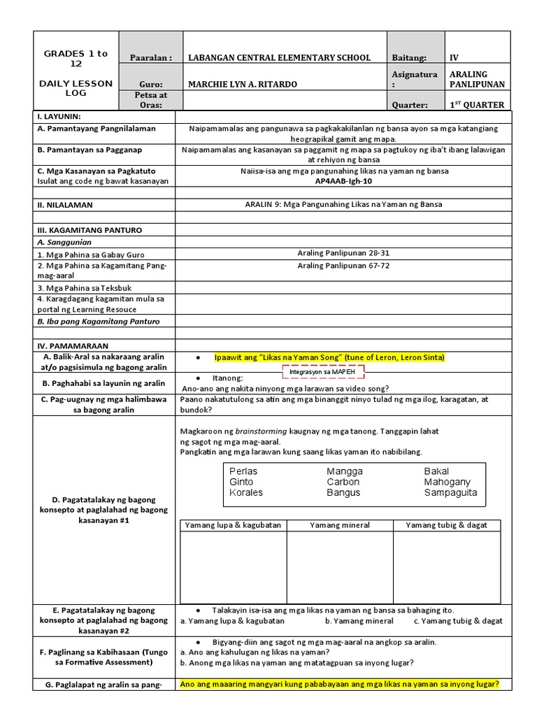 Cot Arpan 4 - Q1 - W8 | PDF