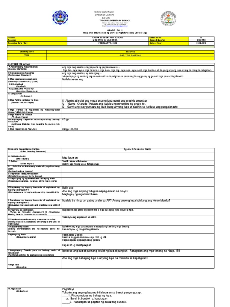 Demo Grade Three Agham DLL | PDF