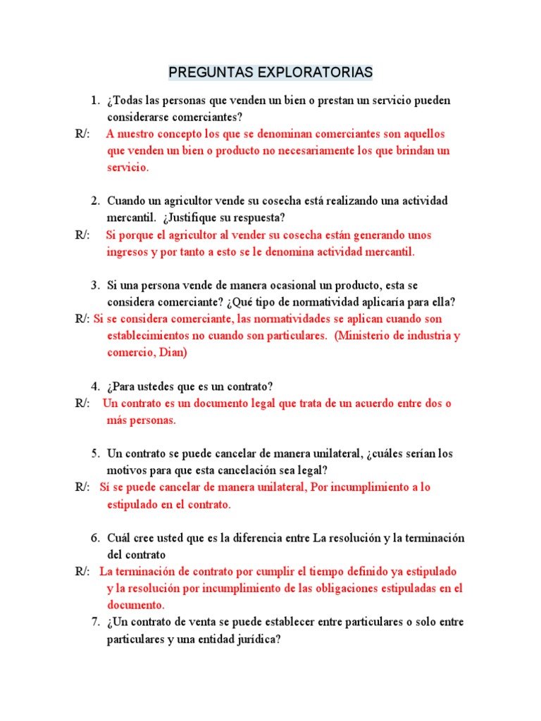 Preguntas Exploratorias | PDF | Comercio | Business