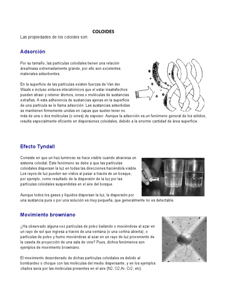 Propiedades de Los Coloides | PDF | Coloide | Física