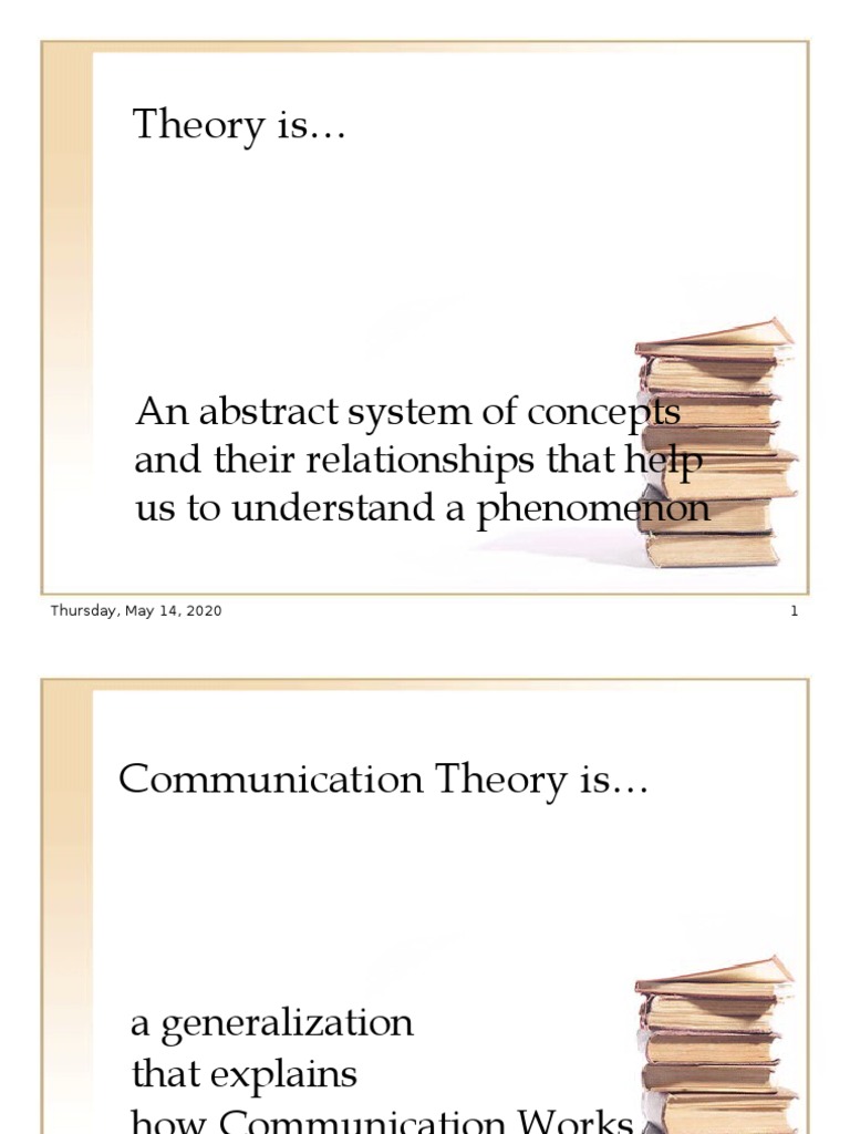 Overview of Communication Theory | PDF | Neuropsychological Assessment ...