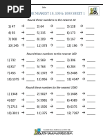 Rounding Practice Sheet - Answer Key | PDF