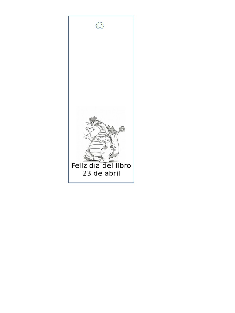 Marcapáginas Día Del Libro | PDF