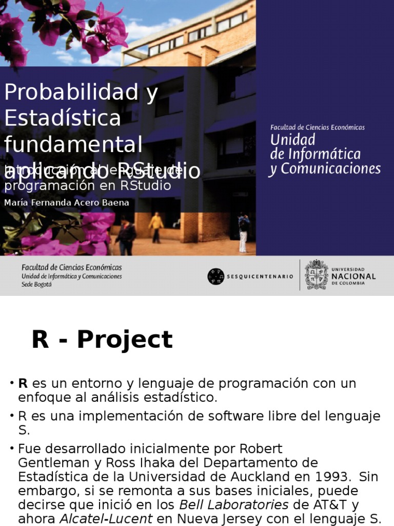 1) Introduccion Al Lenguaje de Programacion en R | PDF | Estructura de ...