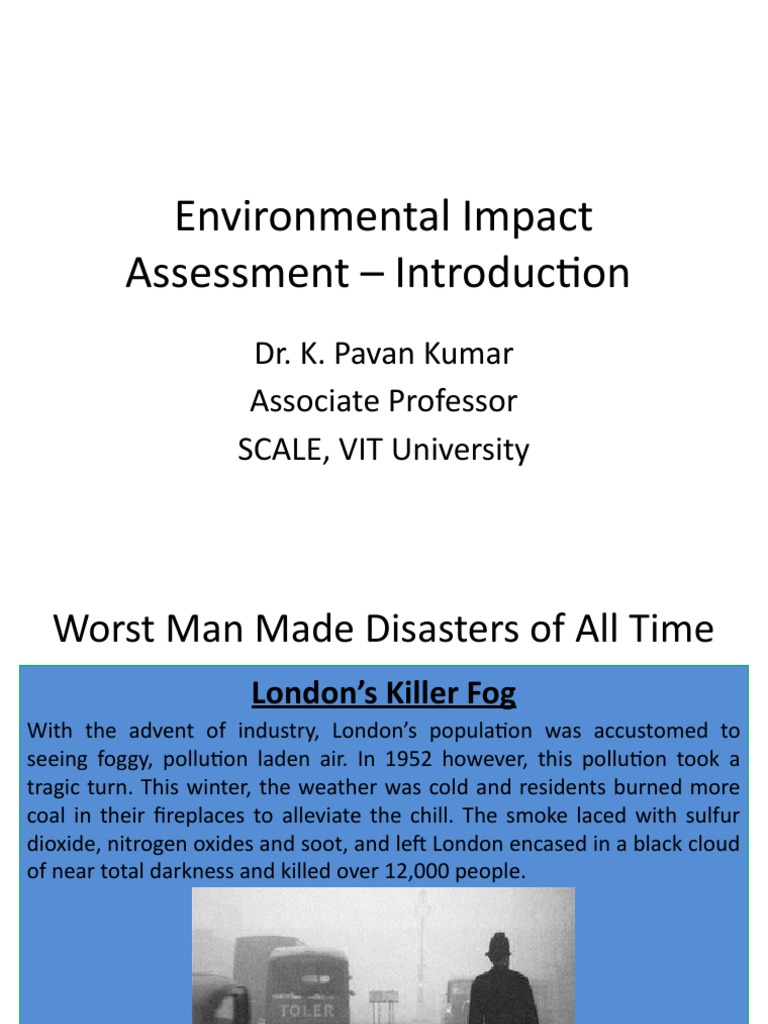 Environmental Impact Assessment - Introduction: Dr. K. Pavan Kumar ...