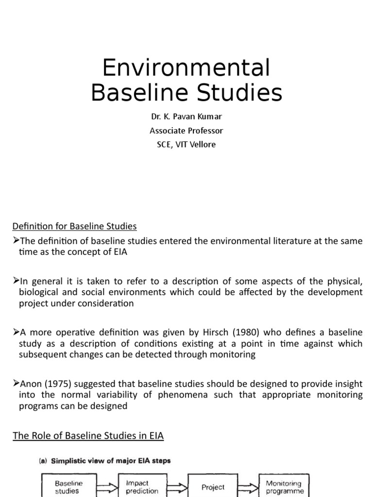 Environmental Baseline Studies in EIA | PDF | Environmental Impact ...