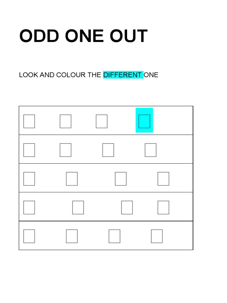 Odd One Out | PDF