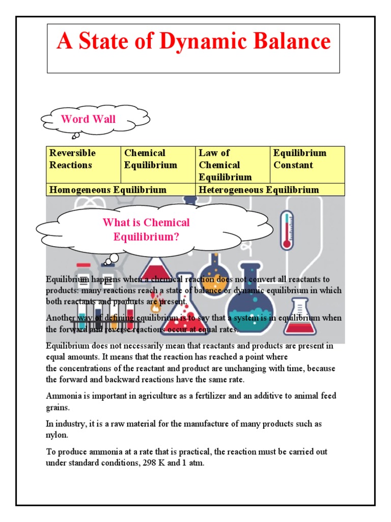 A State of Dynamic Balance - Facts | PDF | Chemical Equilibrium ...