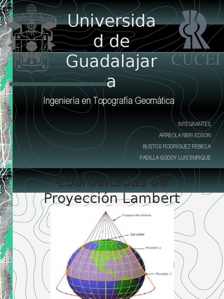 Presentación Proyeccion de Lambert | PDF | Mapa | Geografía
