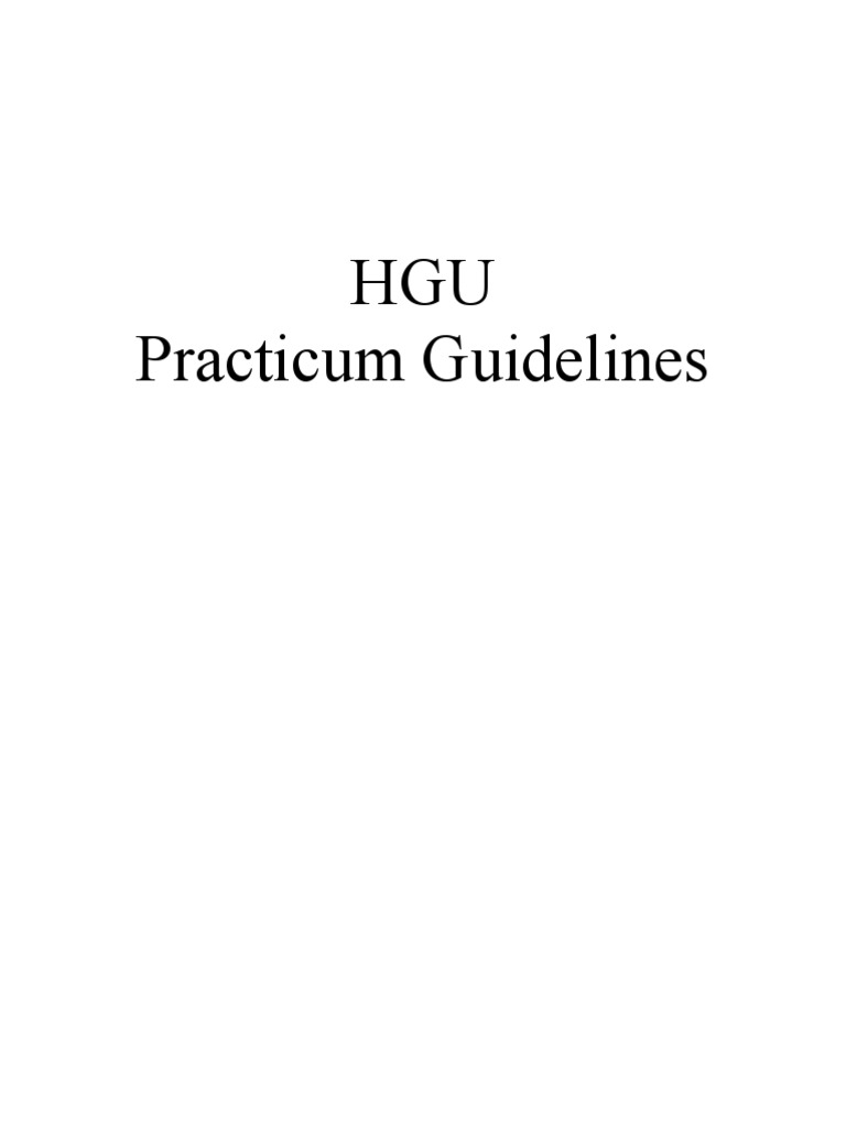 Practicum Guideline | PDF | Syllabus | Employment