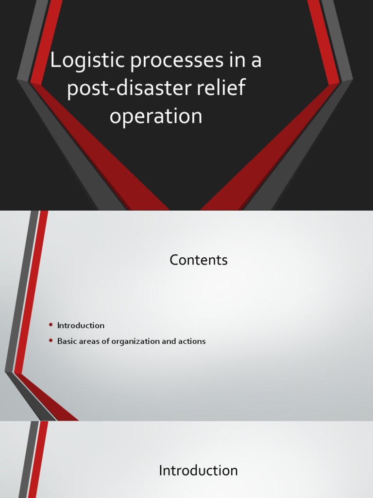 Post-Disaster Relief Logistics Overview | PDF | Emergency Management ...