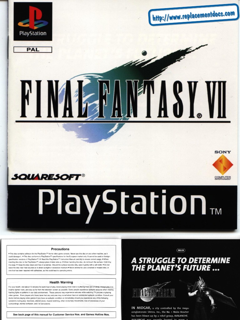 Final Fantasy VII - Manual - PSX PDF | PDF