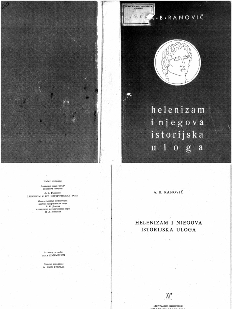 A B Ranovi Helenizam I Njegova Istorijska Ulogapdf PDF | PDF