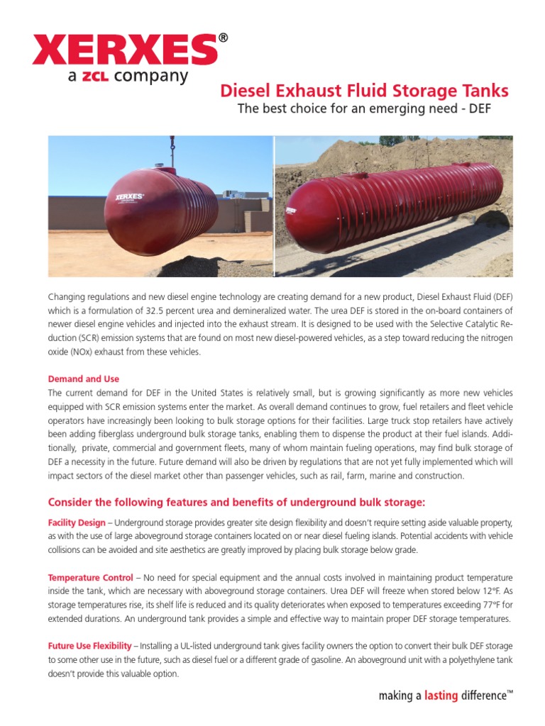 Diesel Exhaust Fluid Storage Tanks: The Best Choice For An Emerging ...