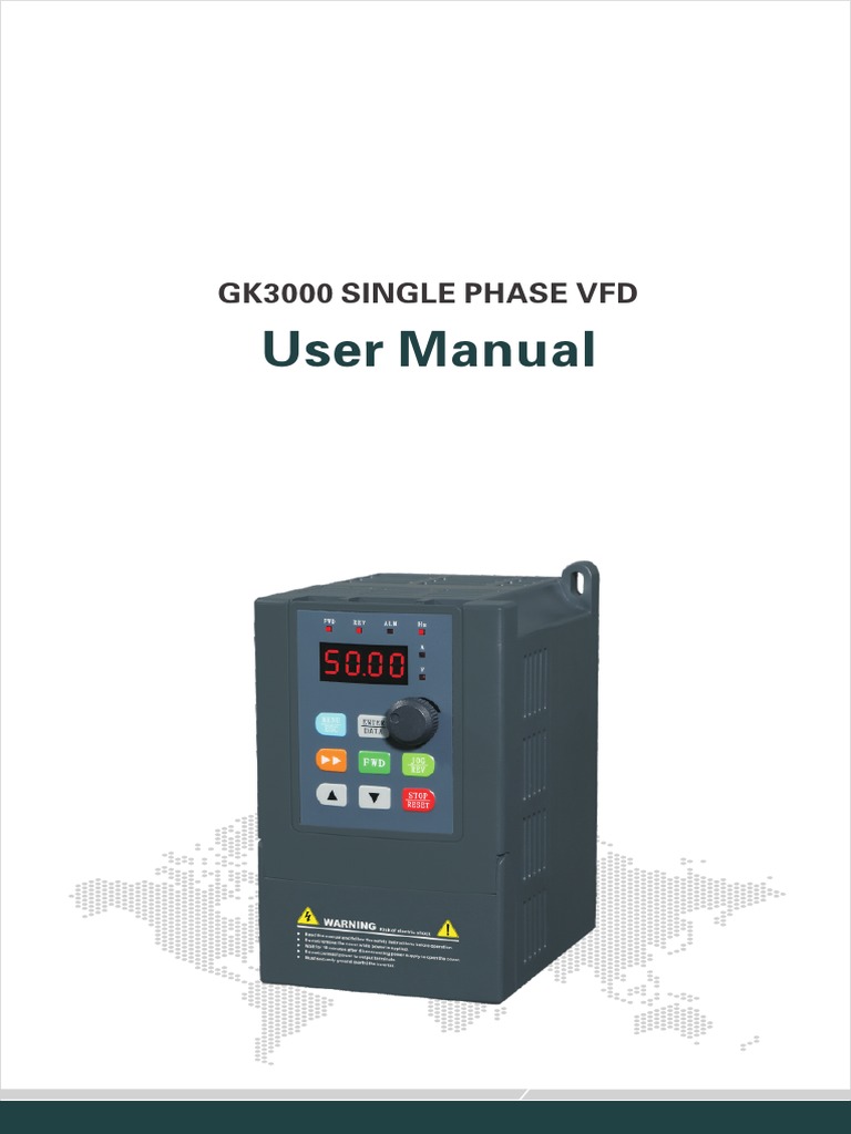 GK3000 Single Phase VFD Manual PDF | PDF | Electric Motor ...