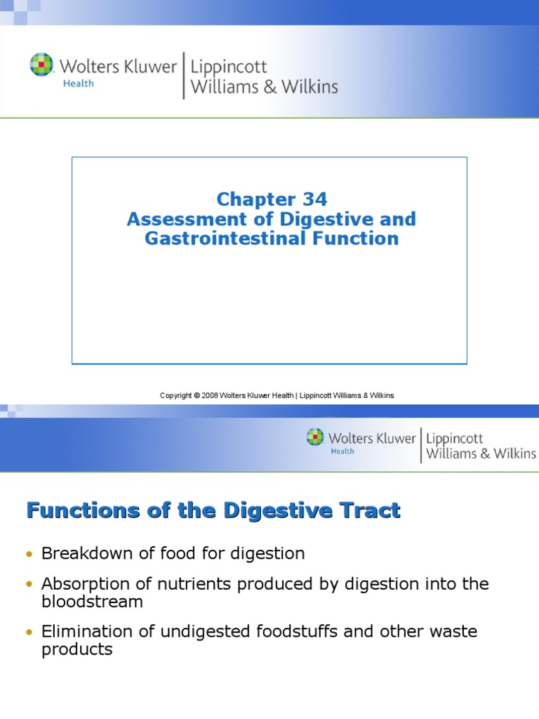 Assessment of Digestive and Gastrointestinal Function | Download Free ...