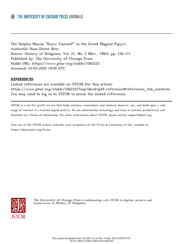 Exploring Interpretations of the Delphic Maxim "Know Yourself | PDF | Soul