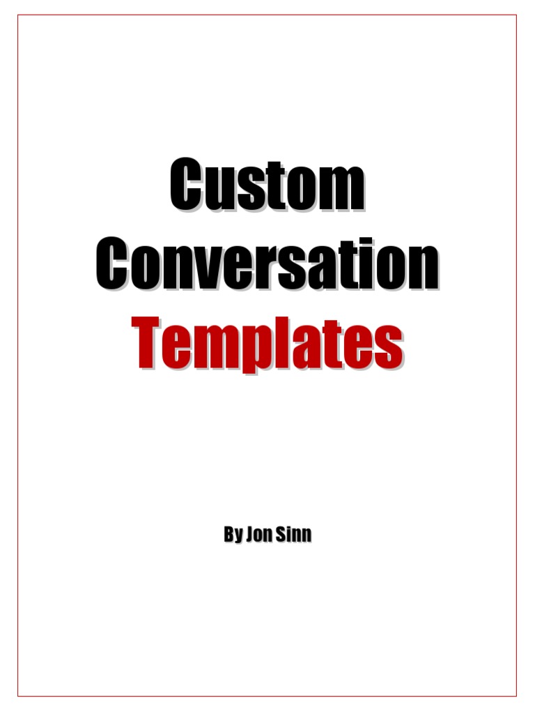 Custom Conversation Templates | PDF | Feeling