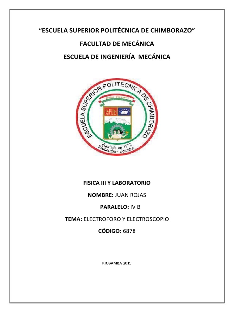 Electroforo y Electroscopio | PDF | Electrostática | Electromagnetismo