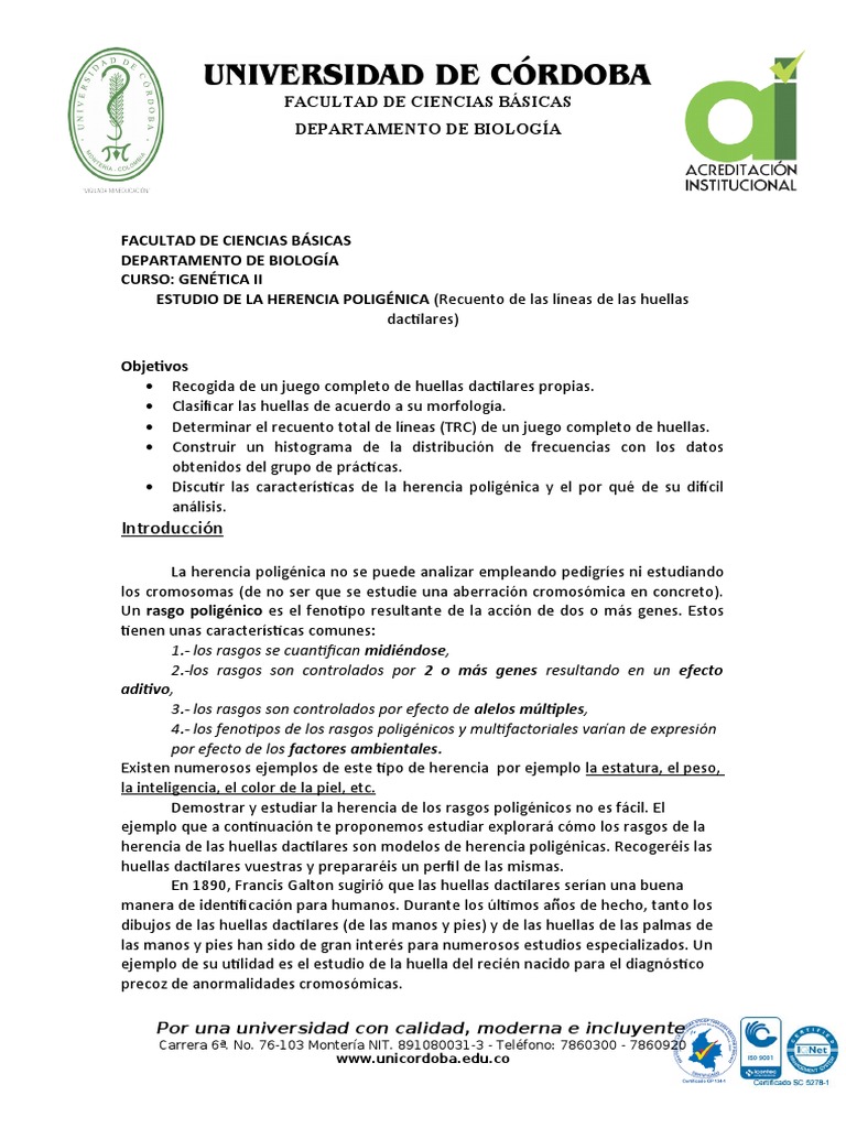 Gii 7 Practica Herencia Poligénica | PDF | Herencia | Fenotipo
