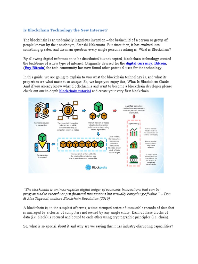 Blockchain Technology | PDF | Peer To Peer | Internet Of Things