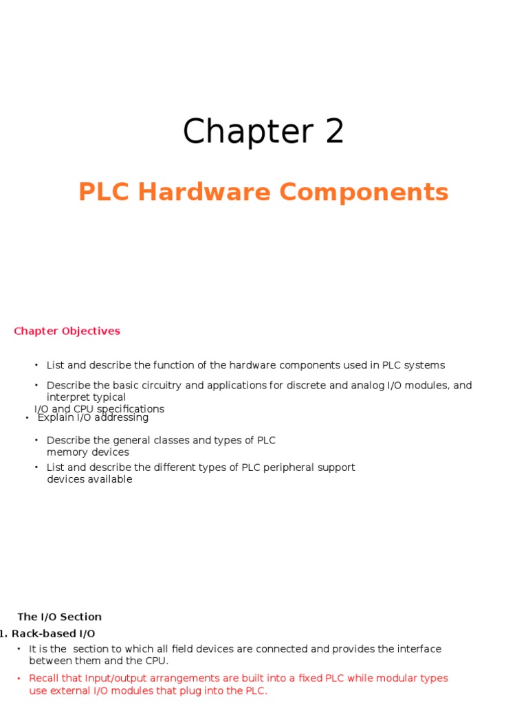 PLC Hardware Components | PDF | Programmable Logic Controller | Input/Output