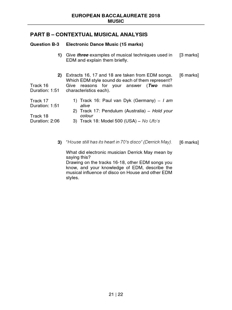 Edm Question - Bac 2018 | PDF | Teaching Methods & Materials | Art