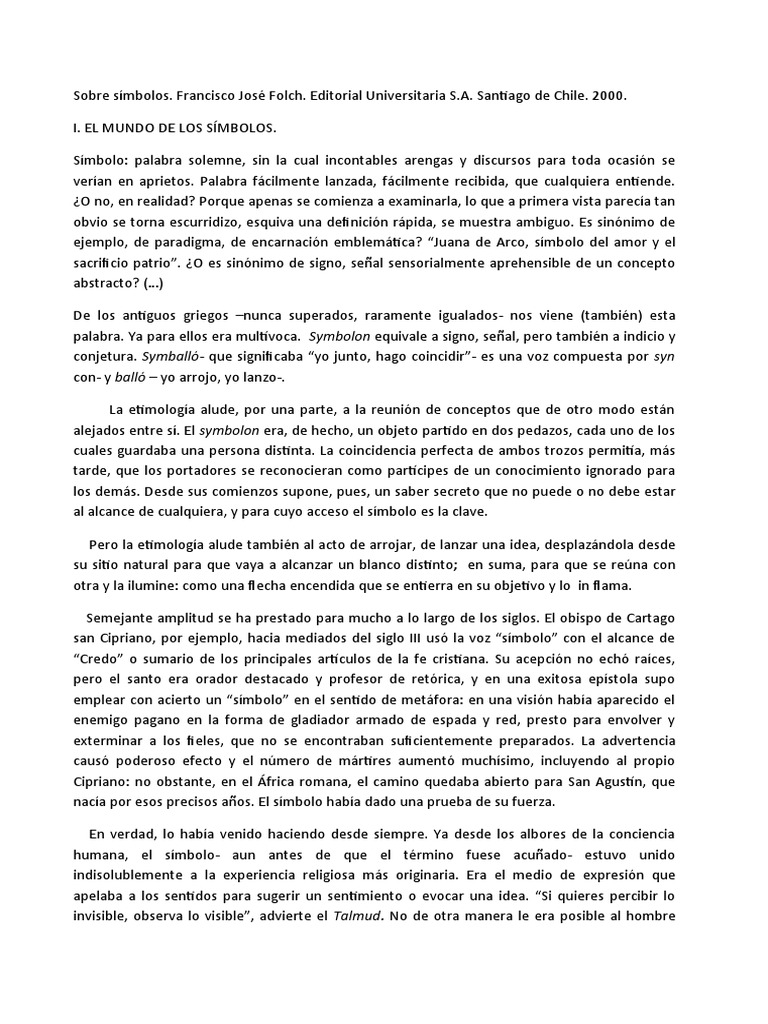 Definición y poder de los símbolos | PDF | Los símbolos | Orfeo