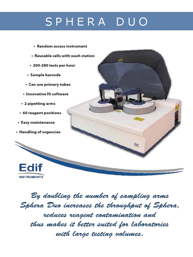 Sphera Duo Data Sheet | PDF | Syringe | Sensor