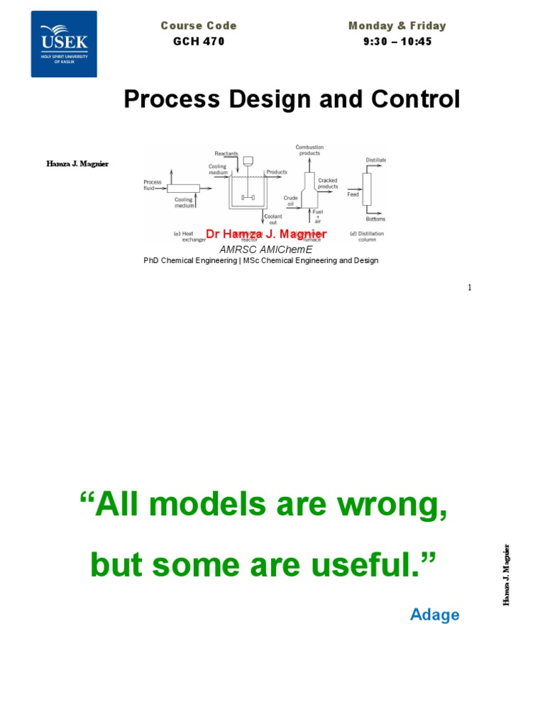 Lecture 2 - Process Control (P1) | PDF | Mathematical Model ...