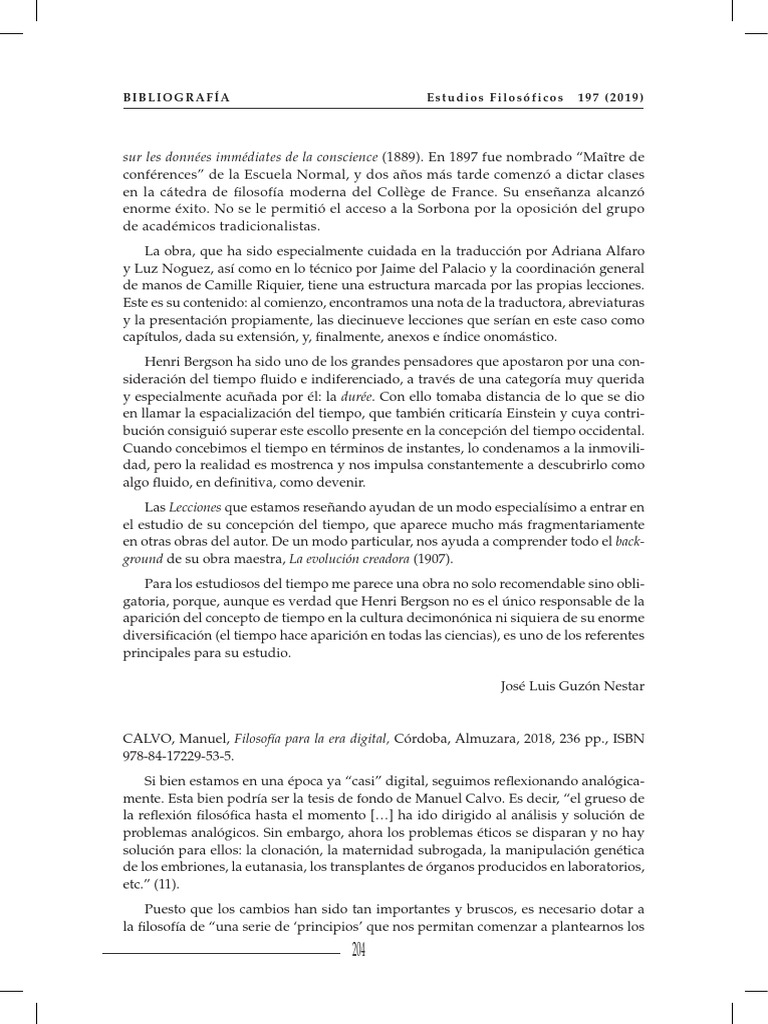 CALVO M. Filosofia para La Era Digital PDF | PDF | Homo Sapiens ...