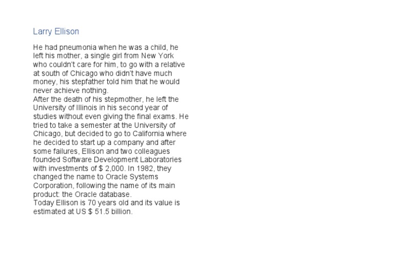 Larry Ellison | PDF