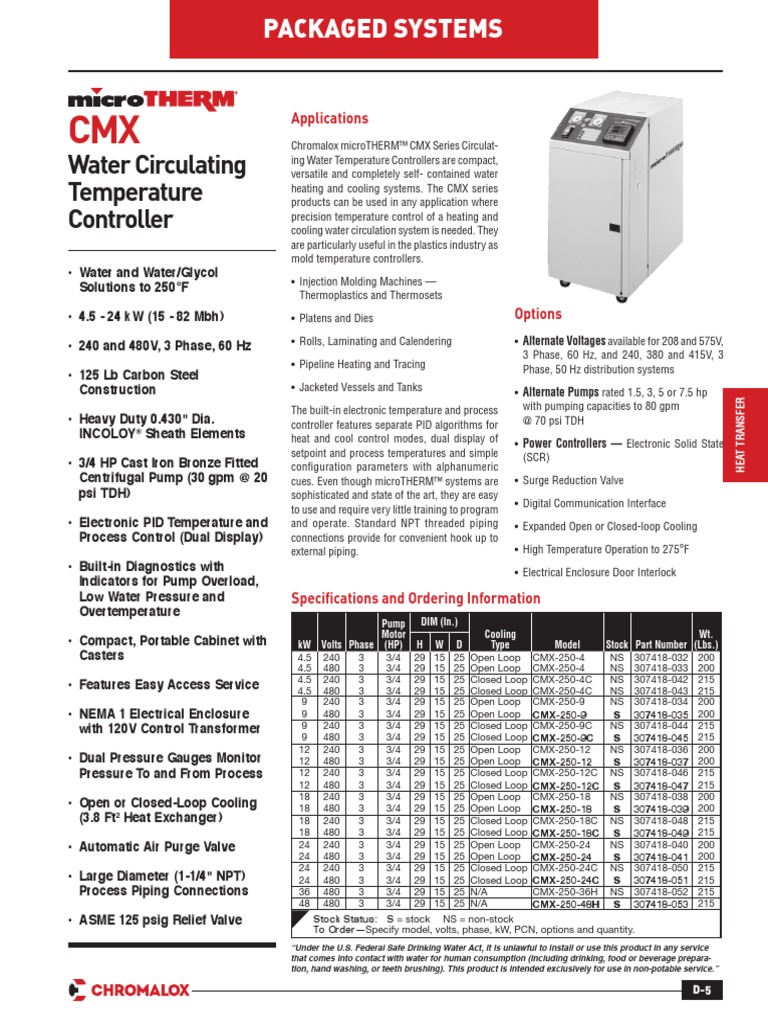 Water Circulating Temperature Controller: Applications | PDF | Control ...