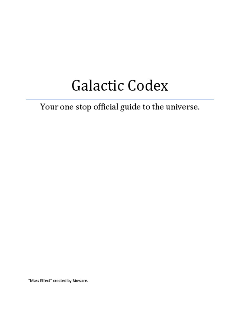Galactic Codex | PDF | Mars | Human