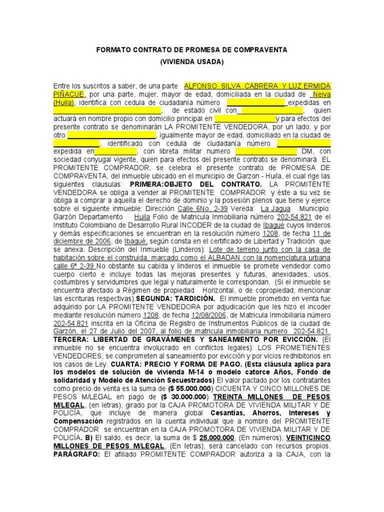 Contrato de Promesa de Compraventa | PDF | Gobierno | Business