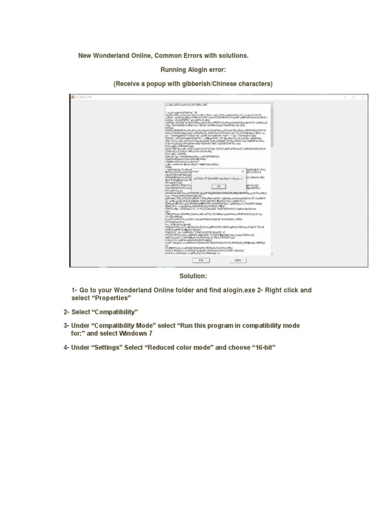 WLO Common Errors and Solutions in 40 Characters | PDF | Microsoft ...