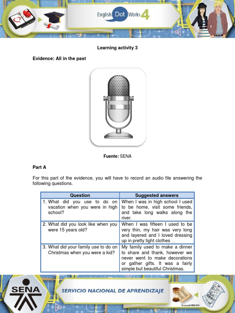 Past Experiences and Narration Activity | PDF