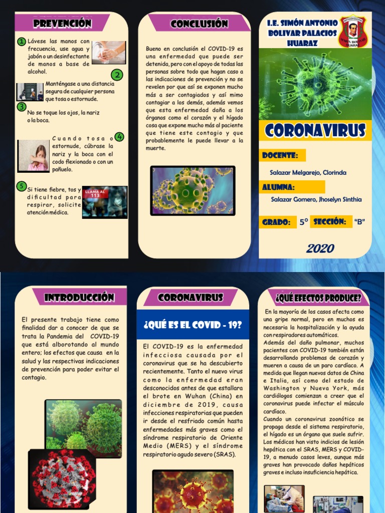 Tríptico de Prevención del COVID-19 | PDF | Rtt | Especialidades Medicas