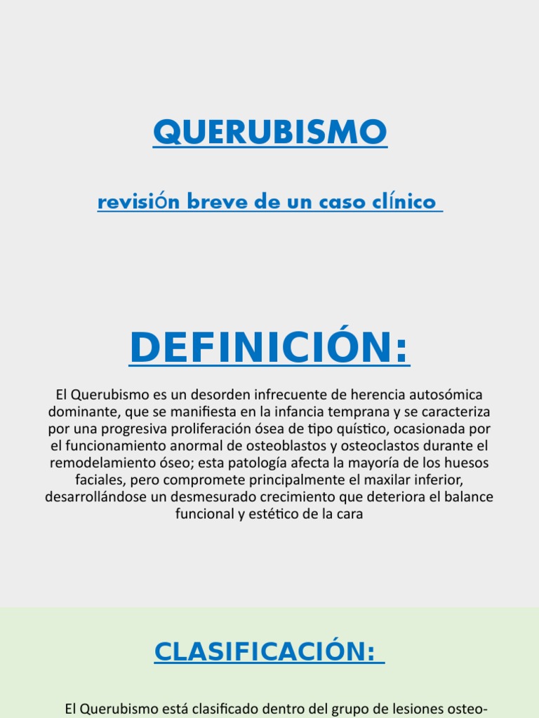 QUERUBISMO, Revisión Breve de Un Caso Clínco | PDF | Hueso ...