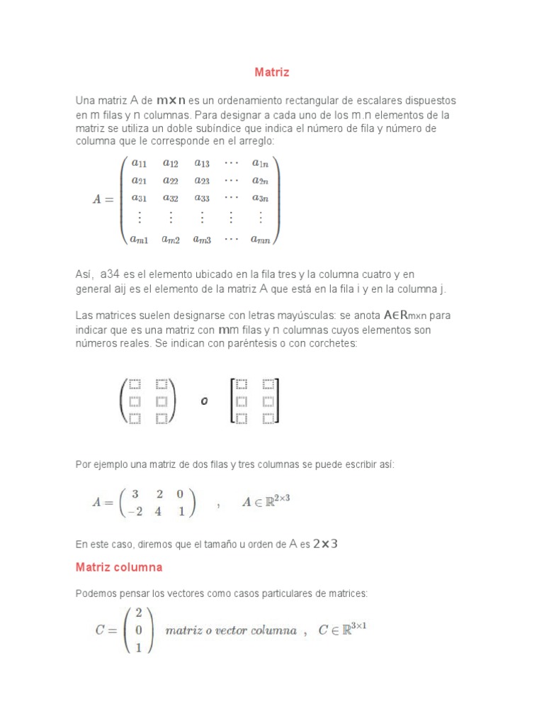 Actividad 6 - Foro Operaciones Básicas Vectores y Matrices | PDF | Matriz (Matemáticas) | Vector ...
