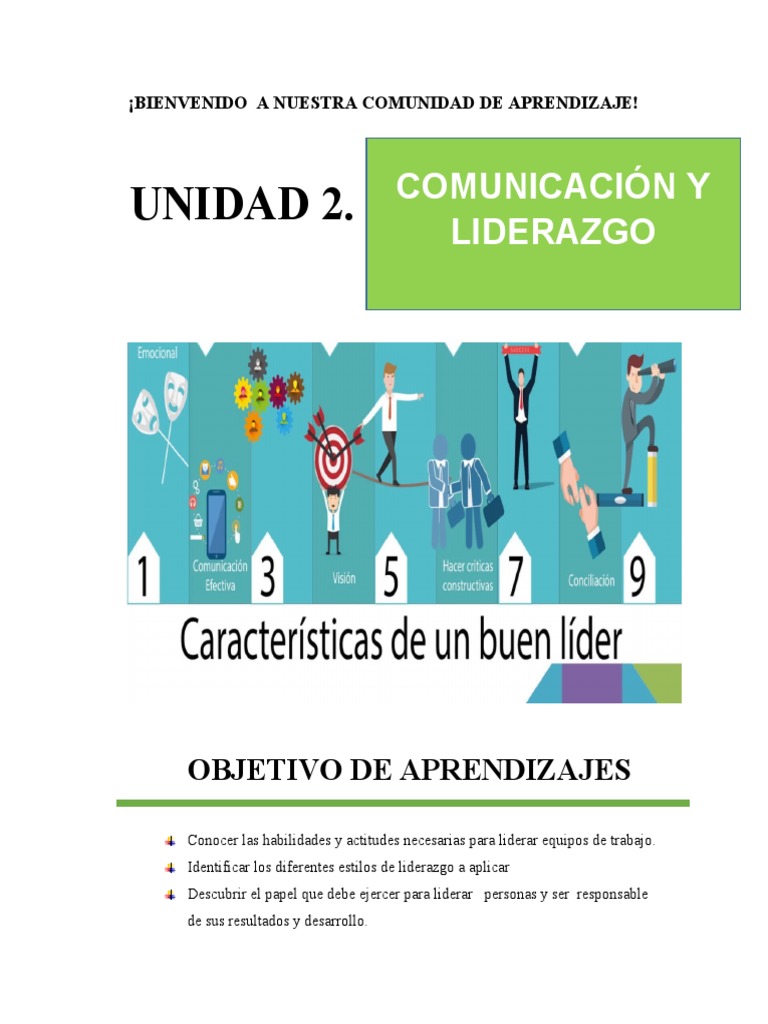 Guia 2 Comunicación y Liderazgo | PDF | Liderazgo | Conceptos psicologicos