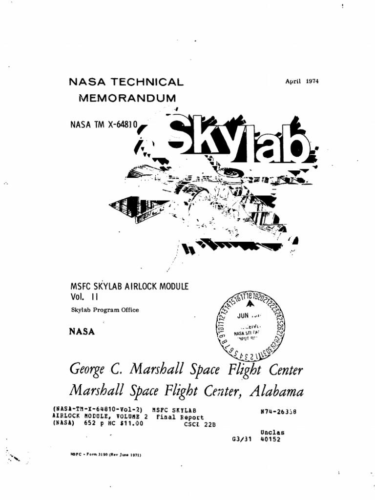 MSFC Skylab Airlock Module, Volume 2 | PDF