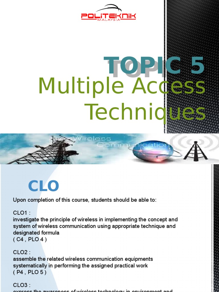 5.0 Multiple Access Edited - 22102019 | PDF | Orthogonal Frequency ...