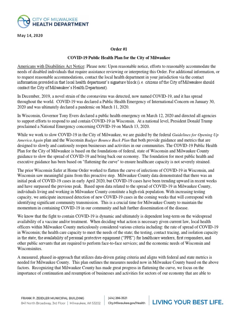 Moving Milwaukee Forward FINAL 5-14-2020 | PDF | Foods | Infrastructure