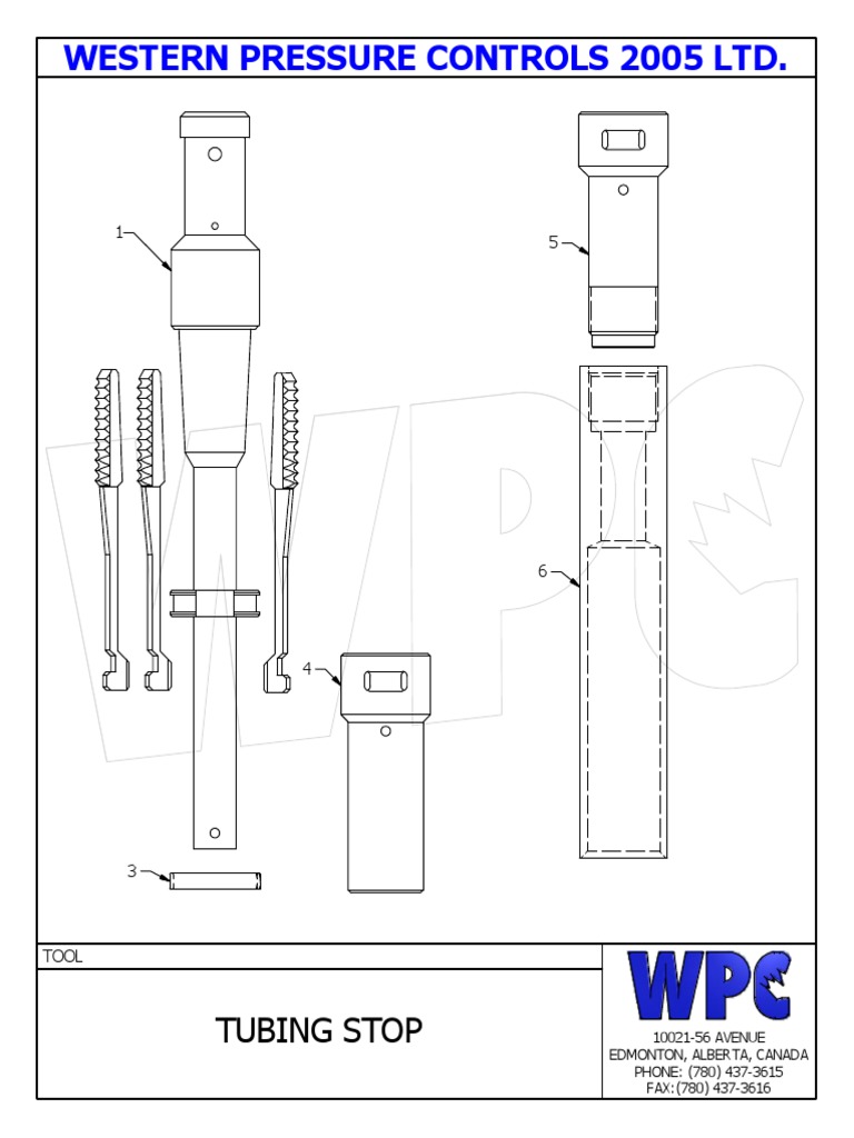 Tubing Stop Specifications Guide | PDF