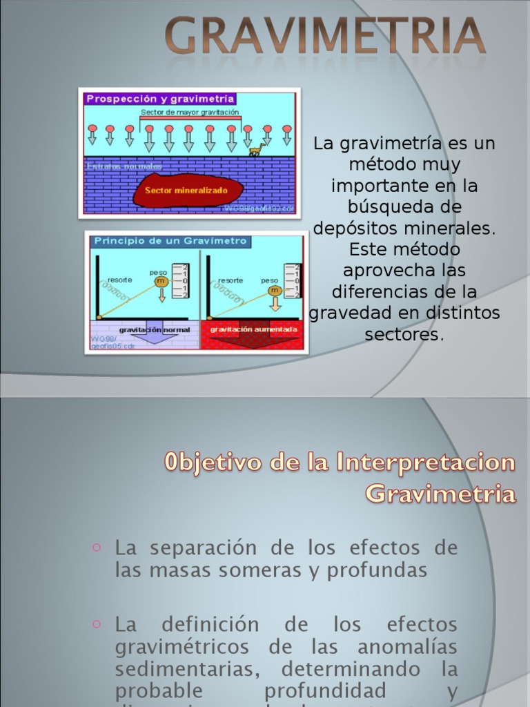 GRAVIMETRIA | PDF | Roca (geología) | Gravedad