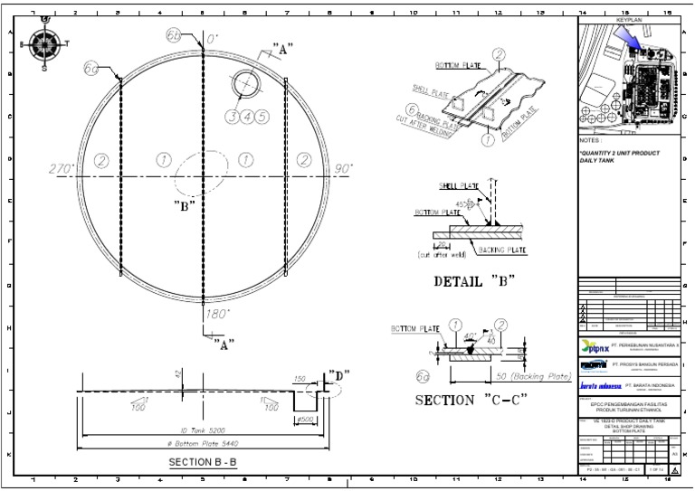 Shop Drawing Daily Tank 10 Feb 2019-Bottom Plate (1.1) | PDF ...