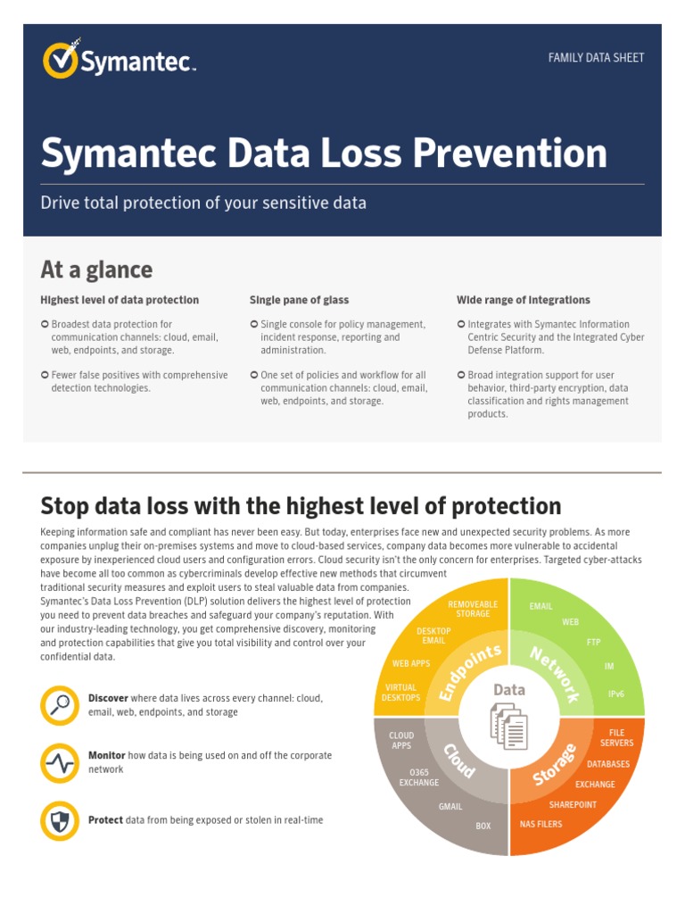 Symantec Data Loss Prevention: at A Glance | PDF | Cloud Computing ...