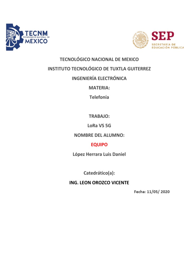 LoRa Vs 5G | PDF | Inalámbrico | Modulación